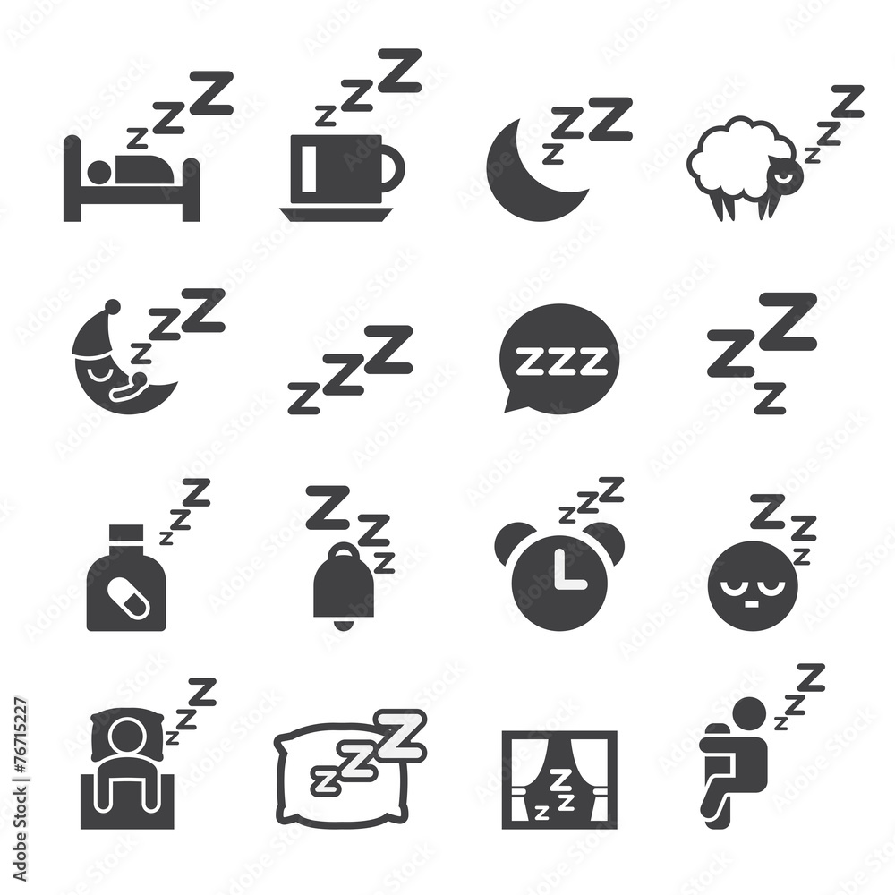 sleeping icon Stock Vector | Adobe Stock