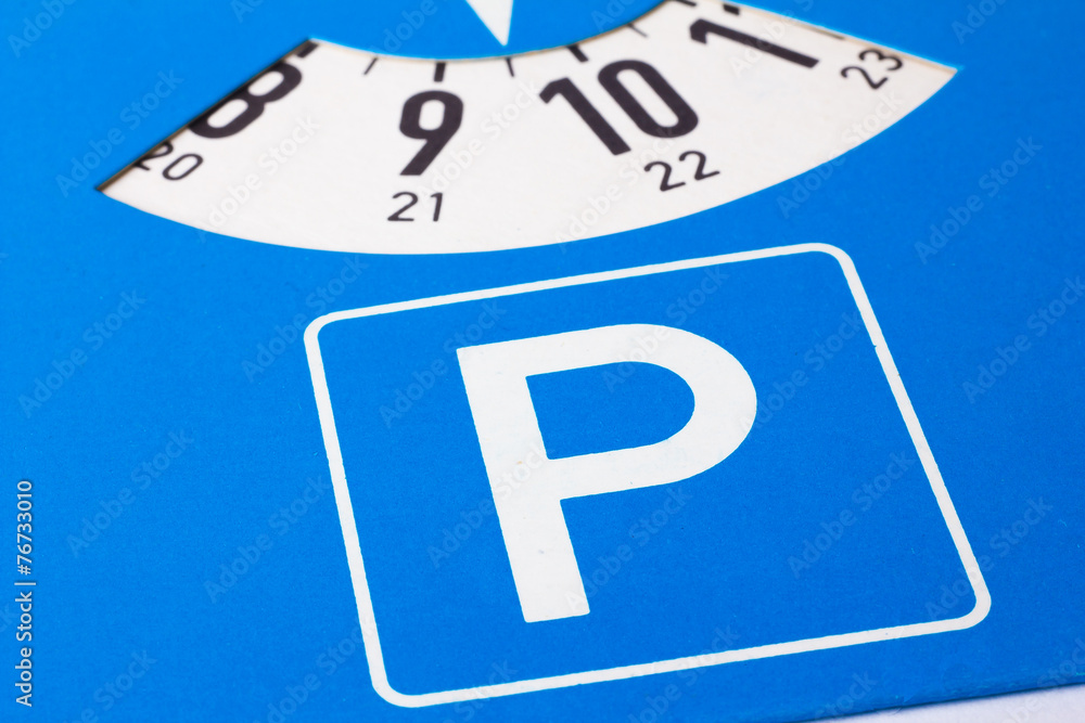 Parkscheibe Stock-Foto | Adobe Stock