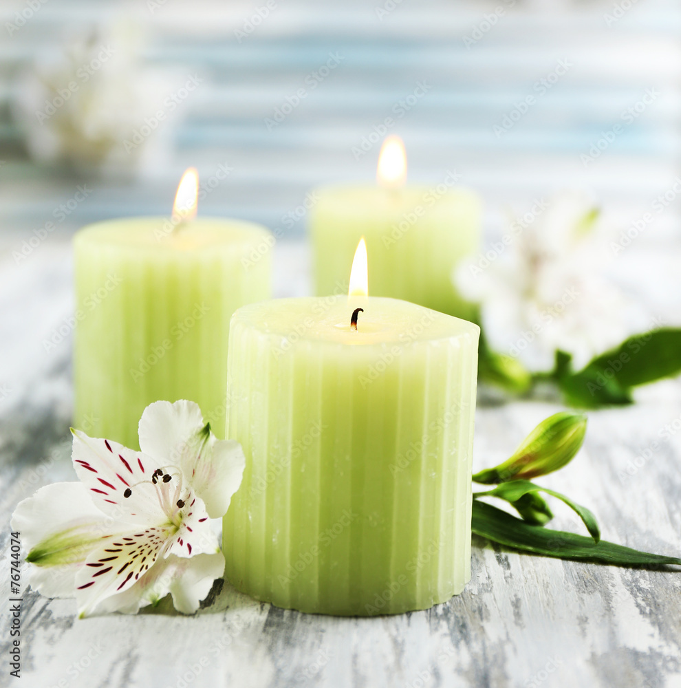Beautiful Candles With Flowers
