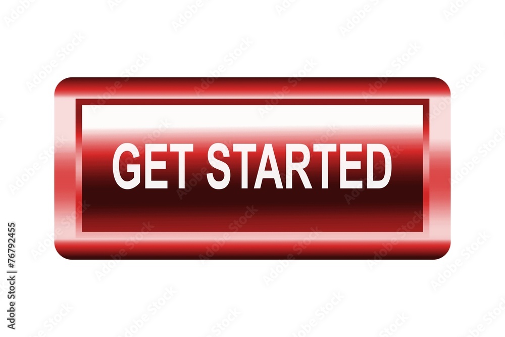 Red Get Started Button