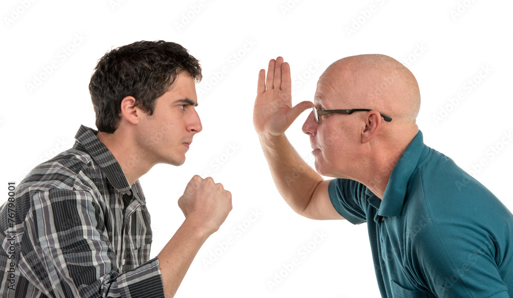 A father and son are angry Stock Photo | Adobe Stock