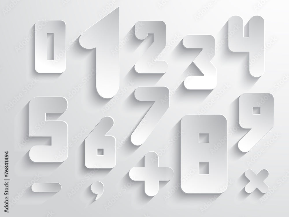 Simple form number and sign set Stock Vector | Adobe Stock