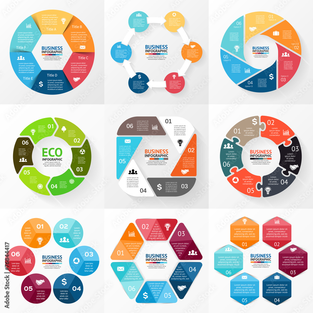 Circle infographic. Diagram, graph, presentation. Stock Vector | Adobe ...