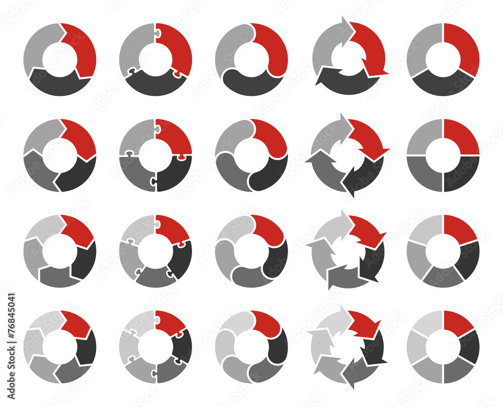 Vector circle arrows for round infographic, diagram, graph. Stock ...