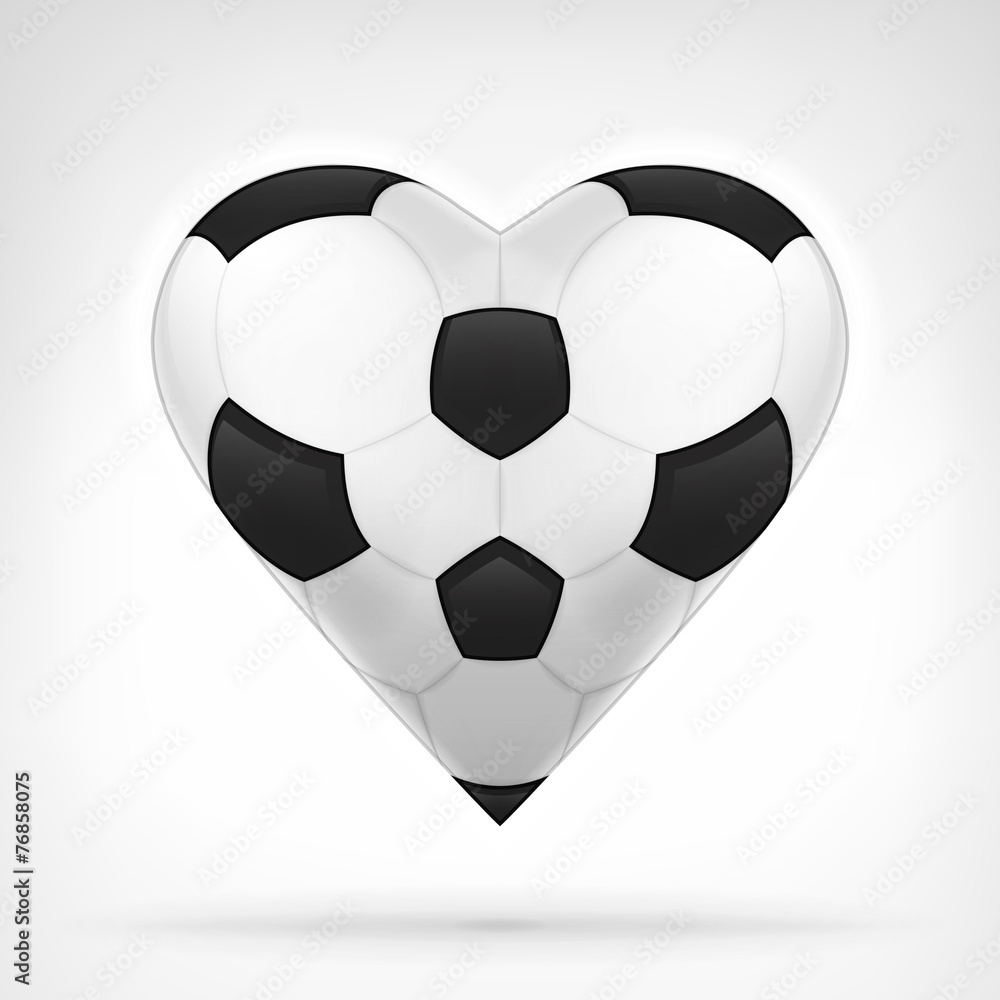 football ball shaped as love symbol at modern icon design Stock Vector ...