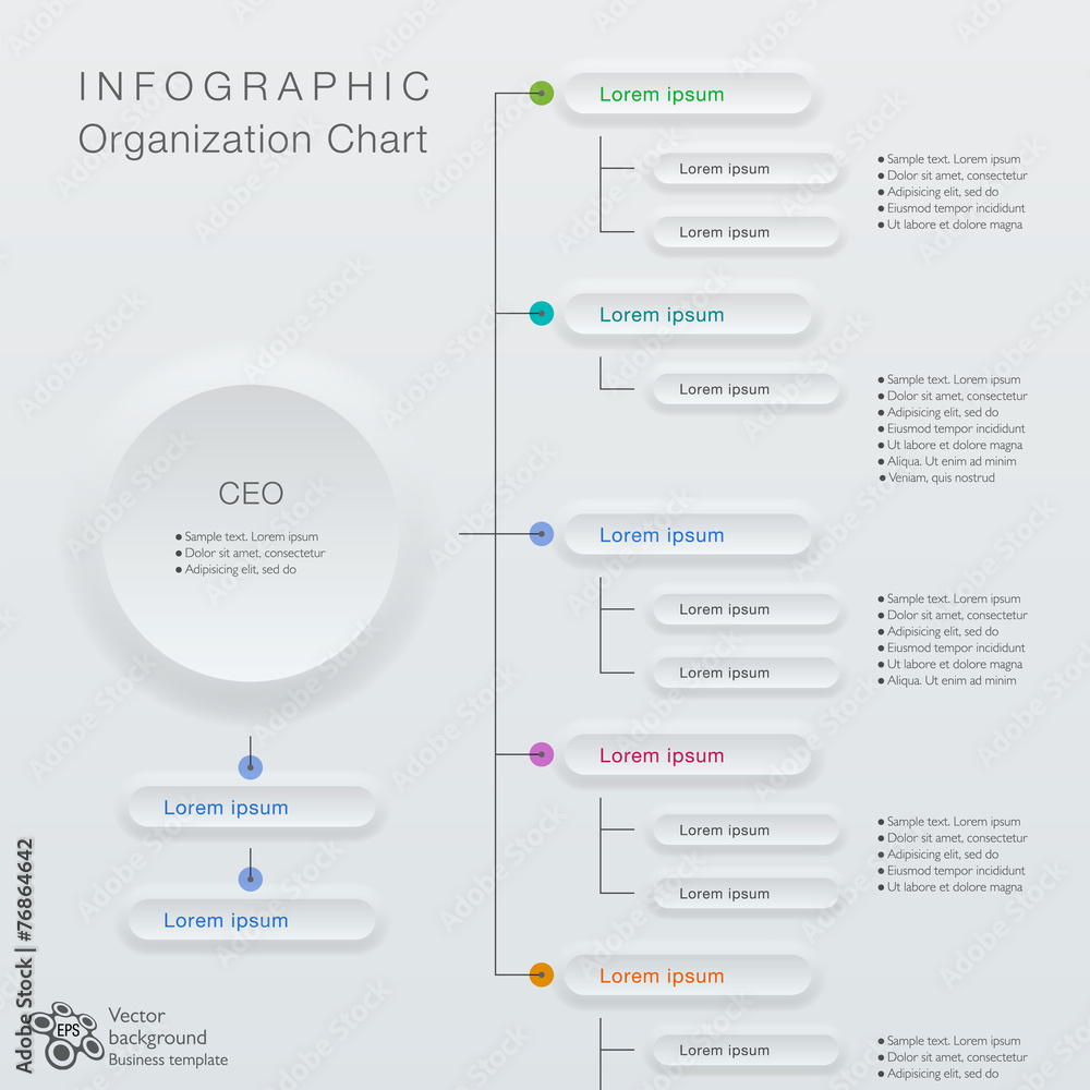 Infographics Vector Background #Organization Chart Stock Vector | Adobe ...