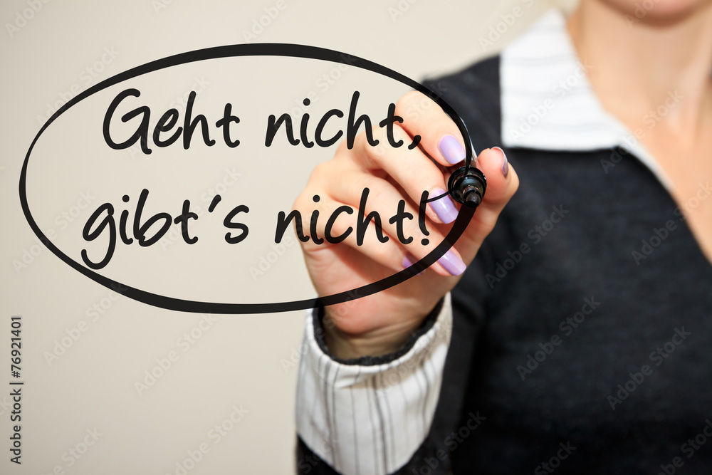 Anzeige - Geht nicht ,gibt´s nicht! Stock-Foto | Adobe Stock