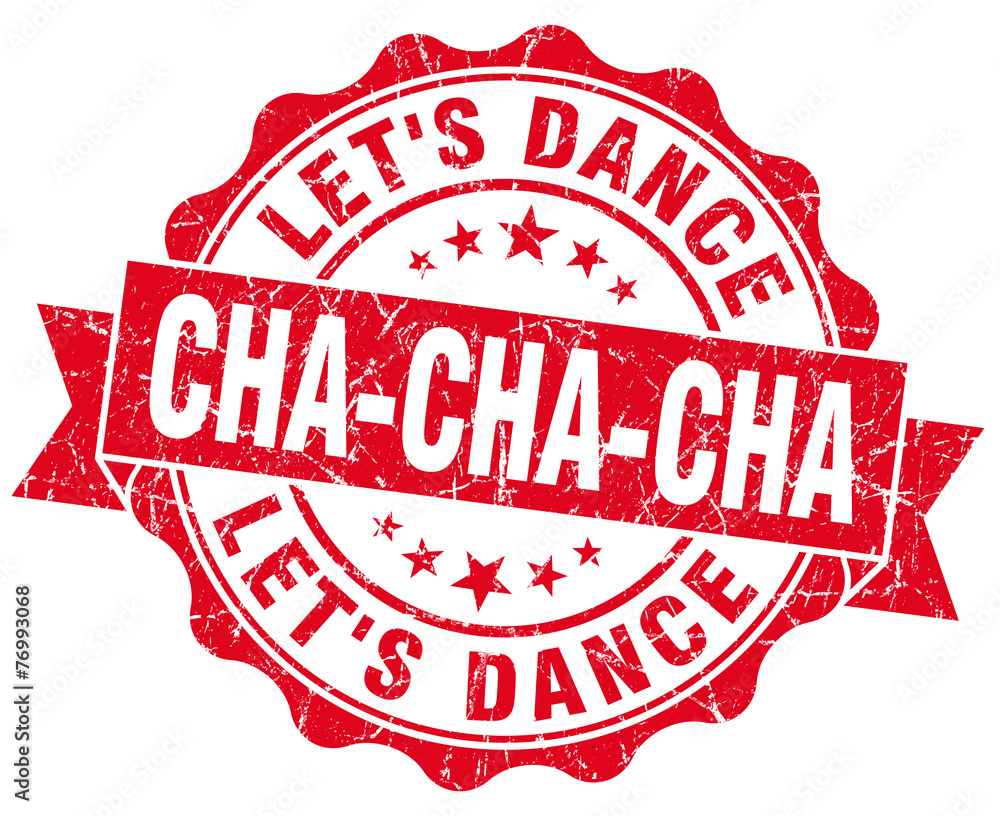 cha-cha-cha red grunge seal isolated on white Stock Illustration ...