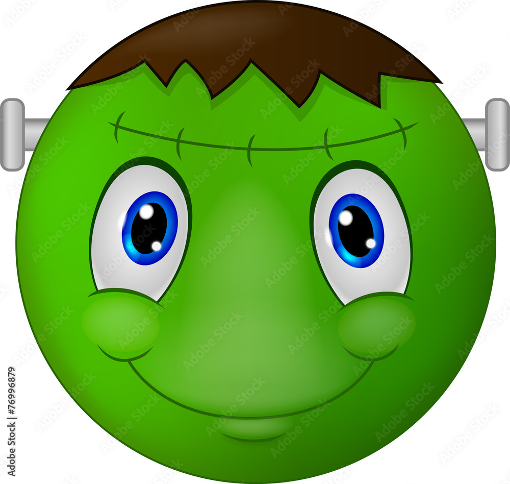 Zombie Emoticon smiley Stock Vector | Adobe Stock