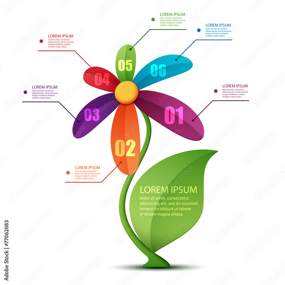 flower infographic Stock Vector | Adobe Stock