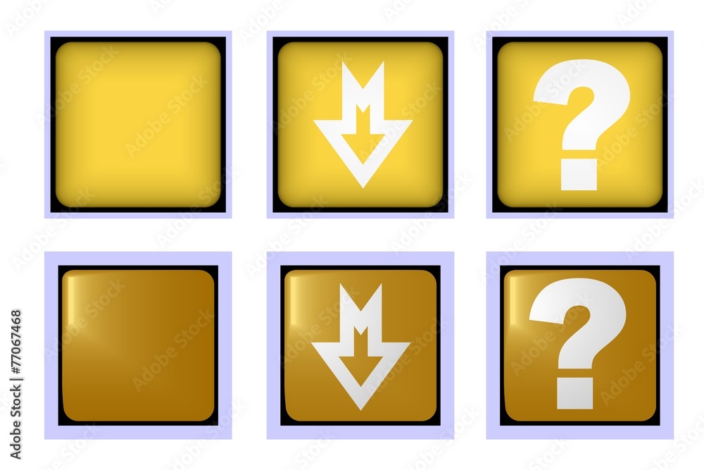 Square orange button to download and Help Stock Vector | Adobe Stock