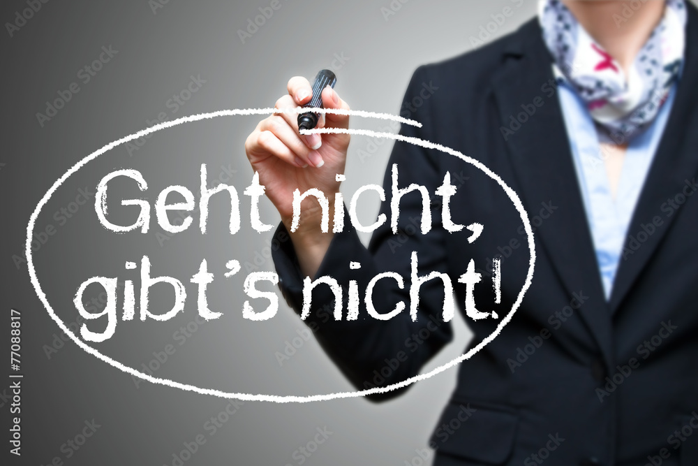 Anzeige - Geht nicht ,gibt´s nicht! Stock-Foto | Adobe Stock