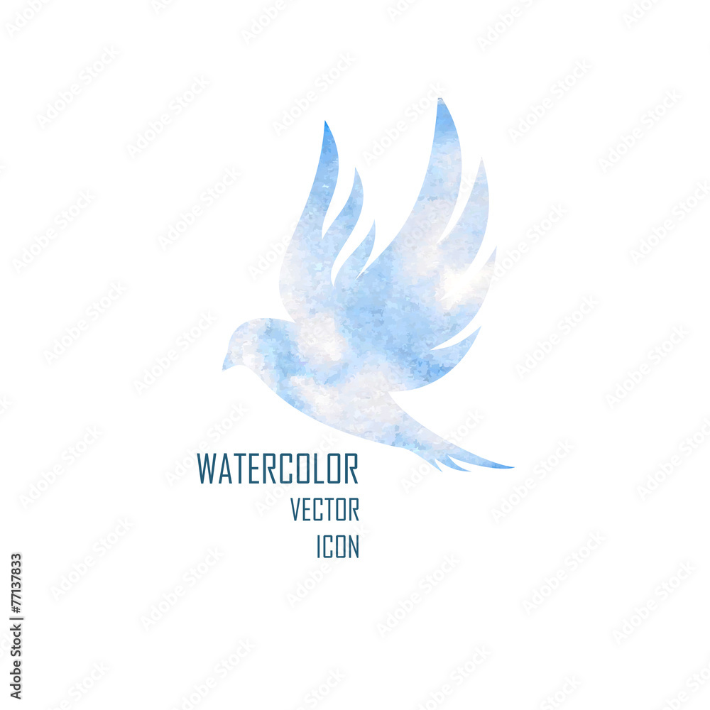 bird isolated with expanded wings Stock Vector | Adobe Stock