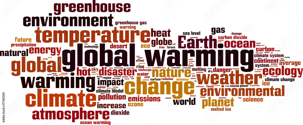 Global warming word cloud concept. Vector illustration Stock Vector ...