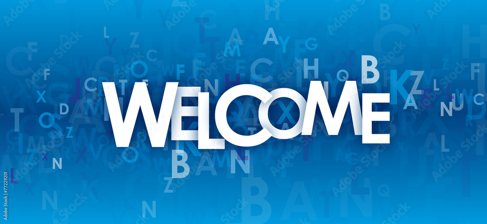 "WELCOME" Letter Collage (banner willkommen bienvenue) Stock Vector ...