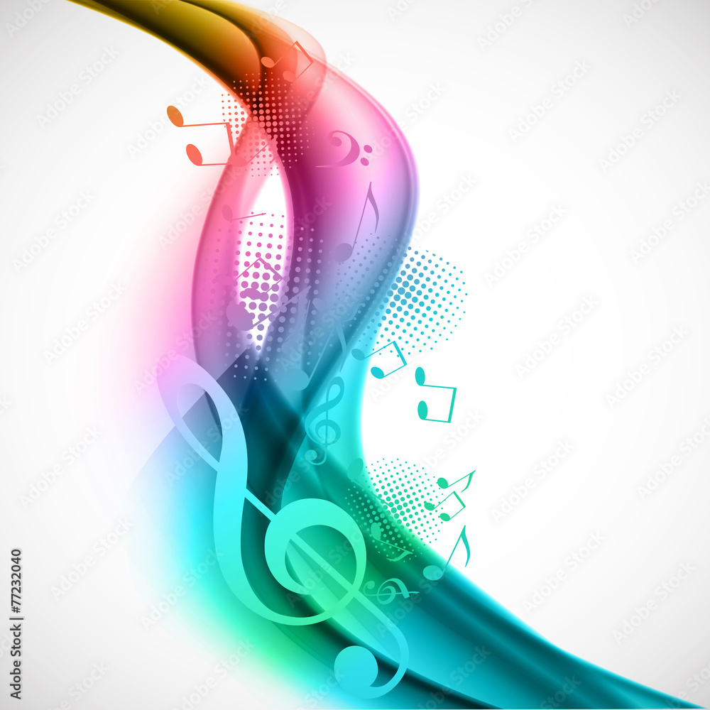 Colorful music background Stock Vector | Adobe Stock