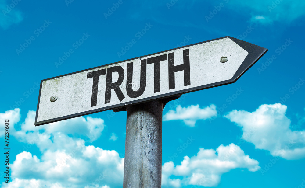 Truth sign with sky background Stock Photo | Adobe Stock