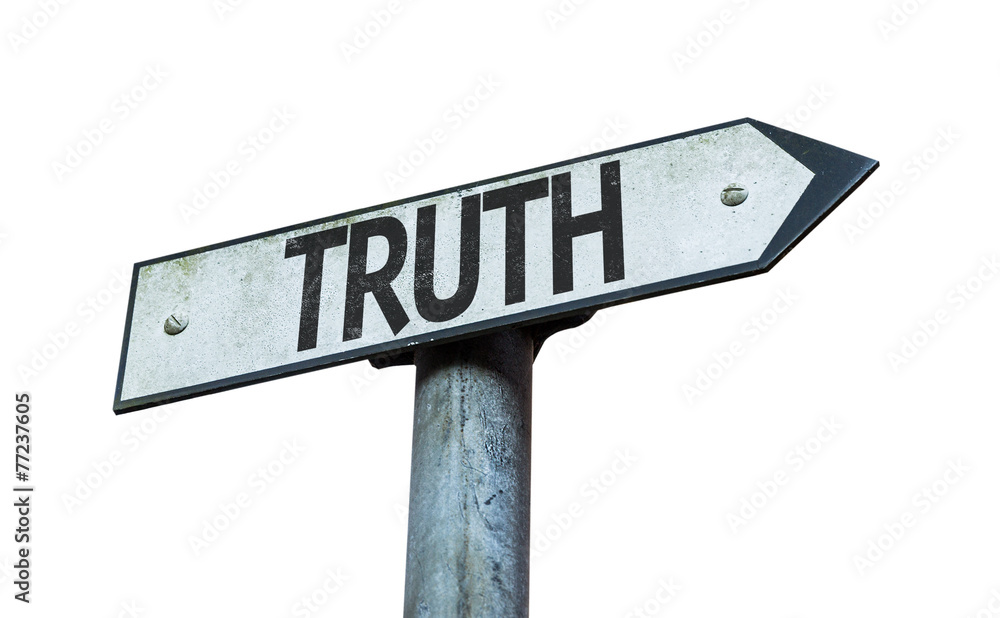 Truth sign isolated on white background Stock Photo | Adobe Stock