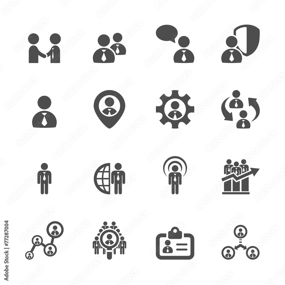 human resource management icon set 5, vector eps10 Stock Vector | Adobe ...