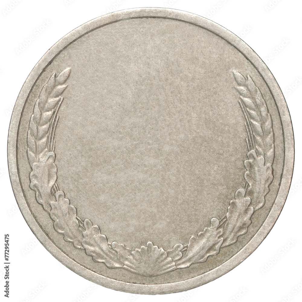Blank silver coin Stock Photo | Adobe Stock
