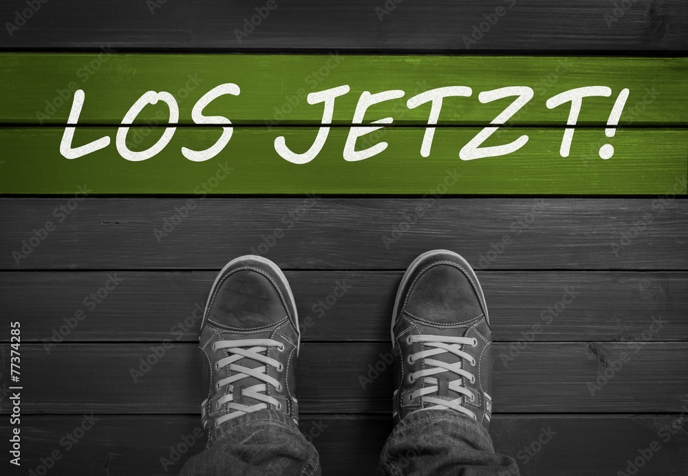 Los jetzt! Stock-Foto | Adobe Stock