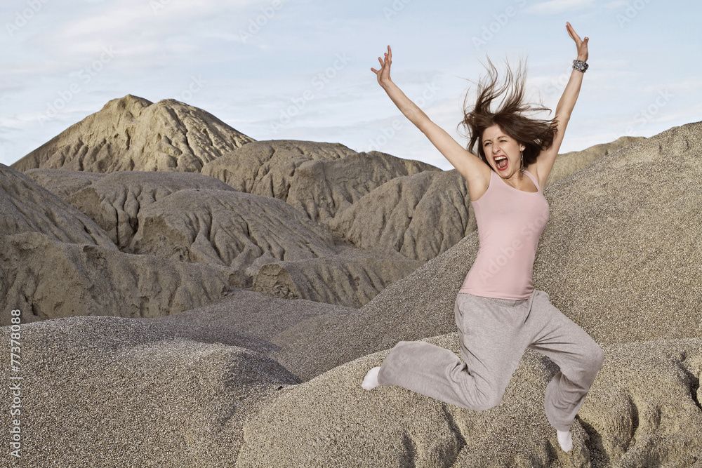 Freudensprung Stock-Foto | Adobe Stock