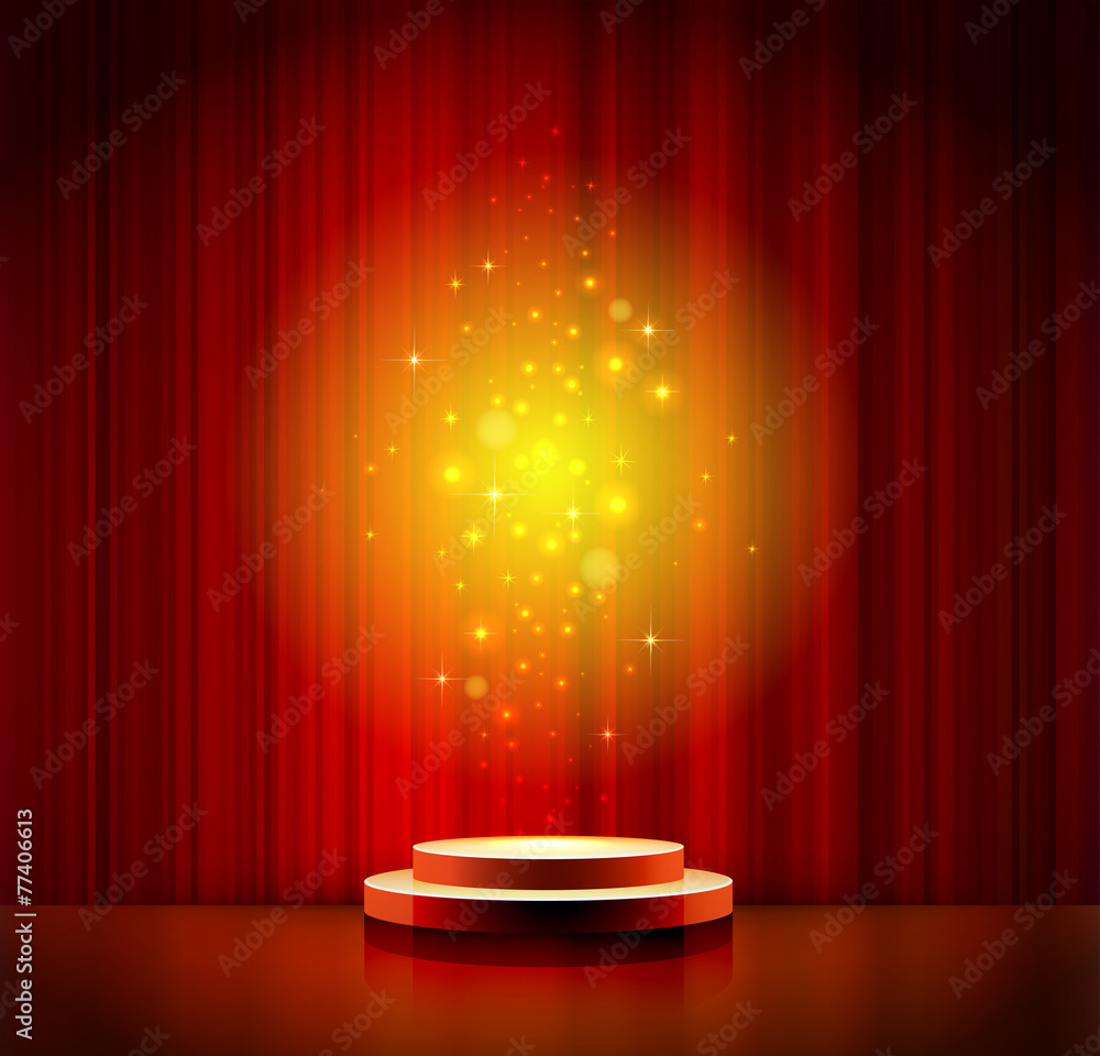 red spotlight effect scene background Stock Vector | Adobe Stock