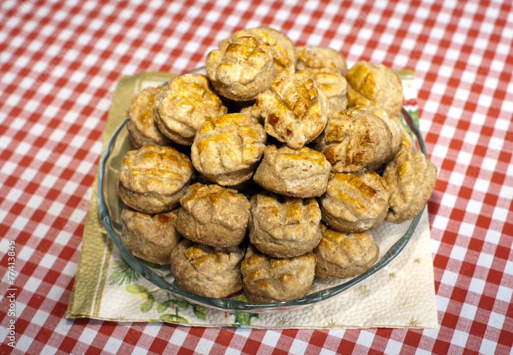 Group of fresh traditional hungarian country food homemade pogac Stock ...