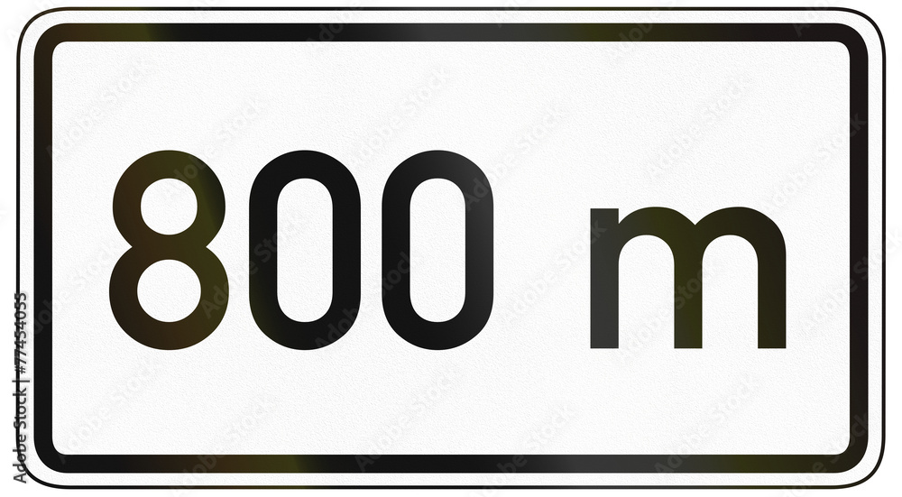German traffic sign additional panel to specify the meaning of other ...