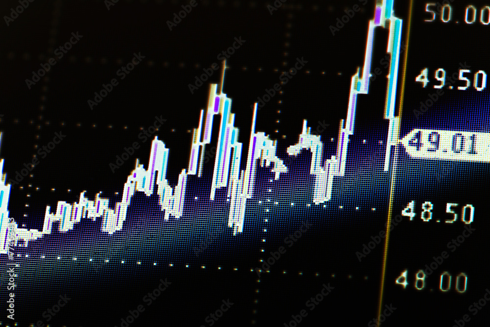 Stock market graphs Stock Photo | Adobe Stock