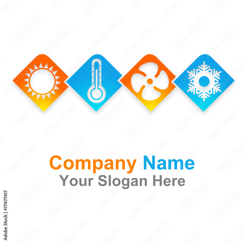 logo climatisation ventilation Stock Vector | Adobe Stock
