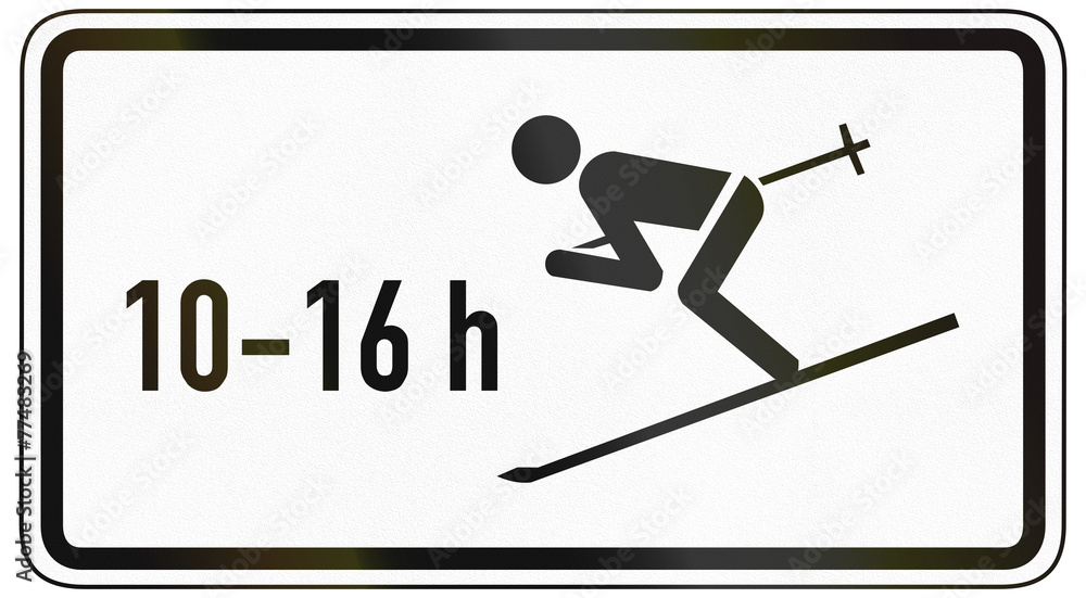 German traffic sign additional panel to specify the meaning of other ...