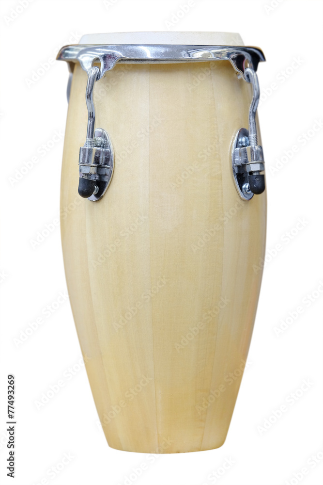 African conga drum isolated on white background Stock Photo | Adobe Stock