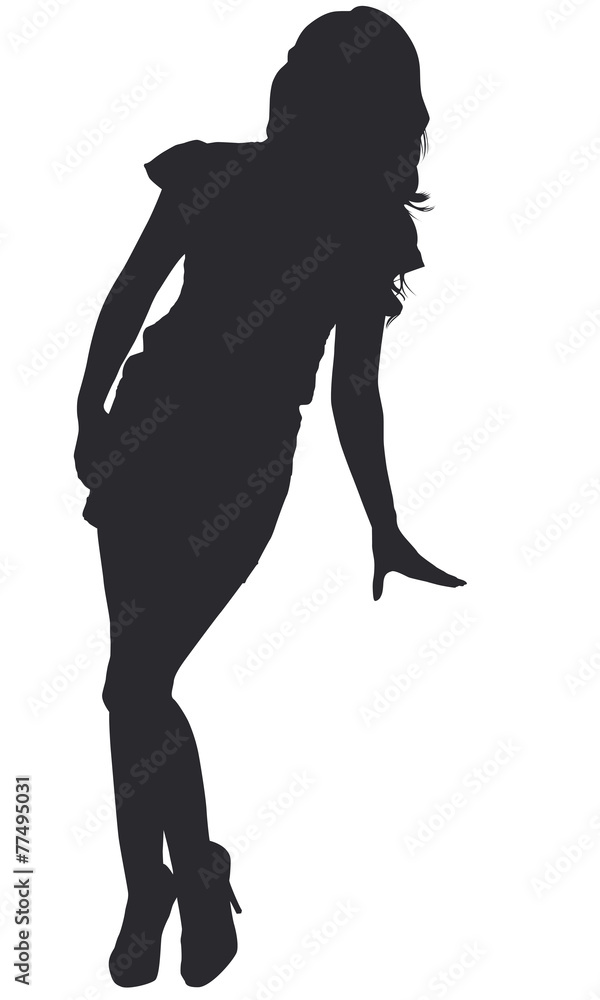 Sexy Woman Silhouette Stock Vector Adobe Stock