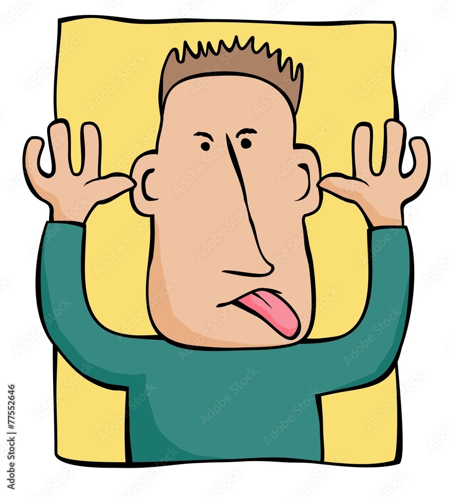 pulling face Stock Vector | Adobe Stock