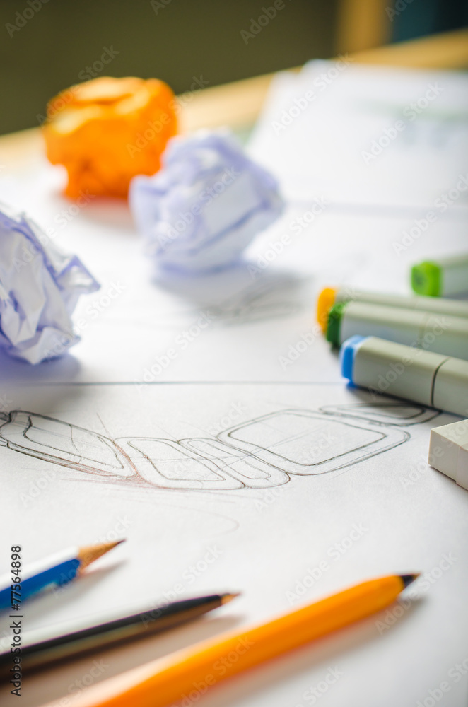 Designer zeichnet Stock Photo | Adobe Stock