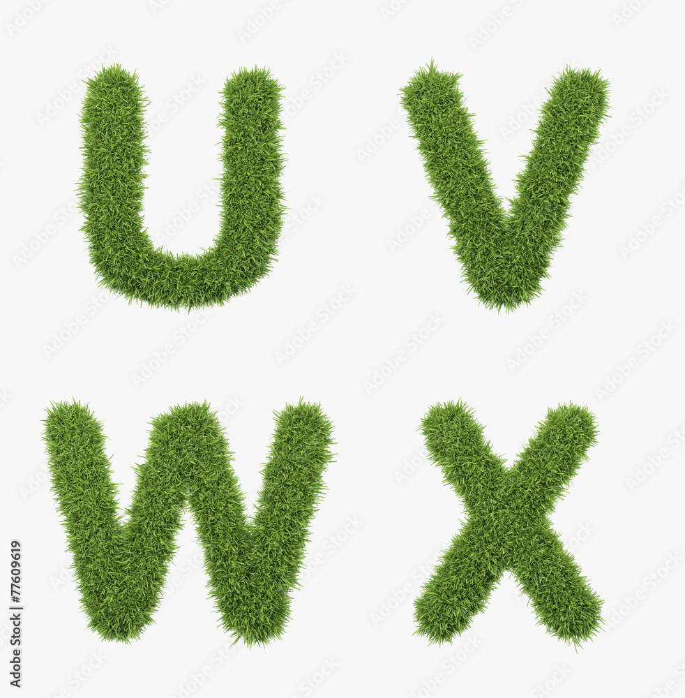grass letter set Stock Illustration | Adobe Stock