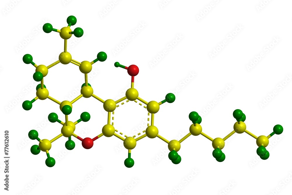 Molecular structure of THC Stock Illustration | Adobe Stock