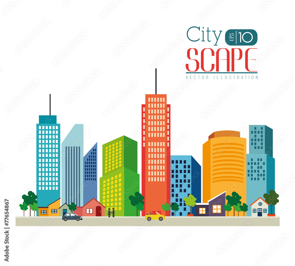 Urban design, vector illustration. Stock Vector | Adobe Stock