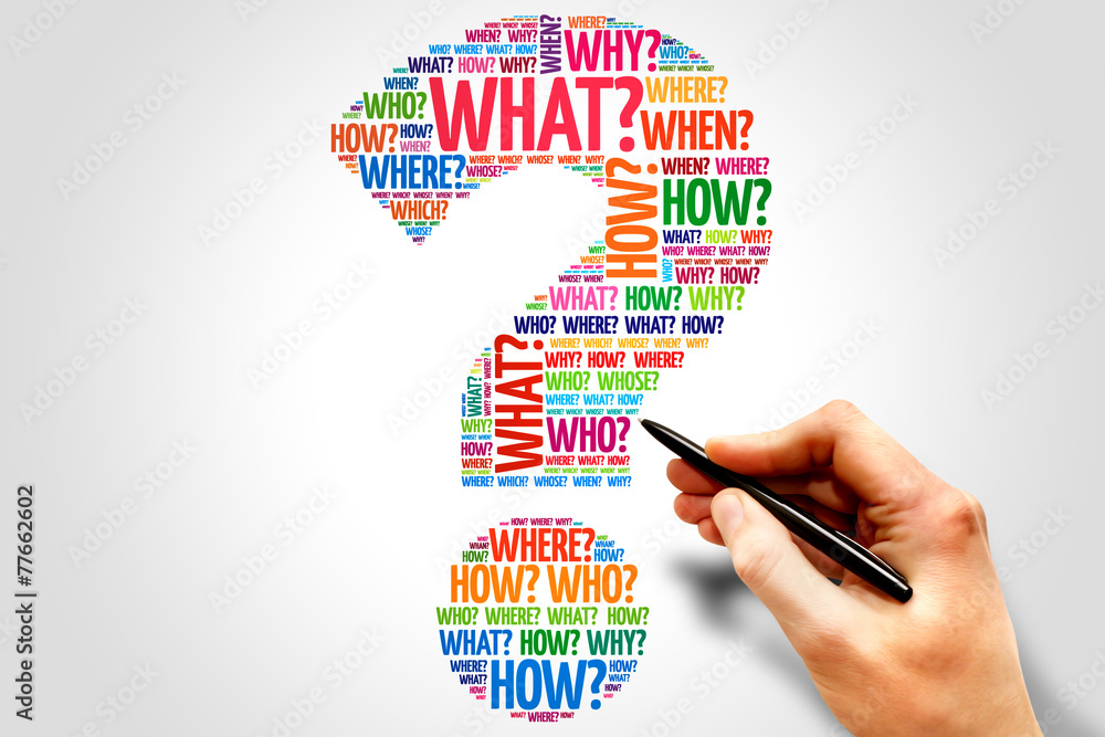 Question mark, Question word cloud, business concept Stock Photo ...
