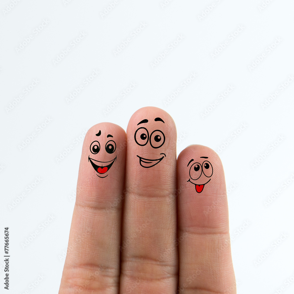 Happy fingers foto de Stock | Adobe Stock
