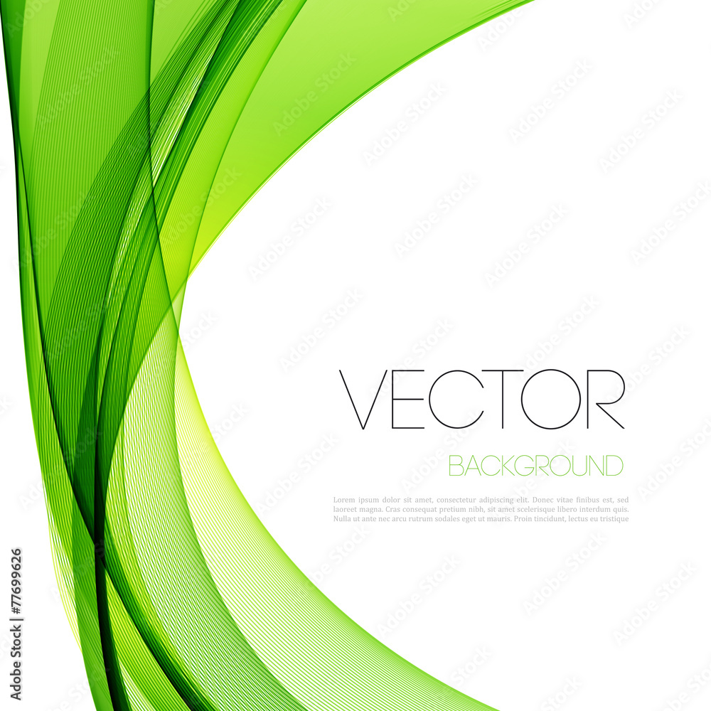 Abstract curved lines background. Template brochure design Stock Vector ...