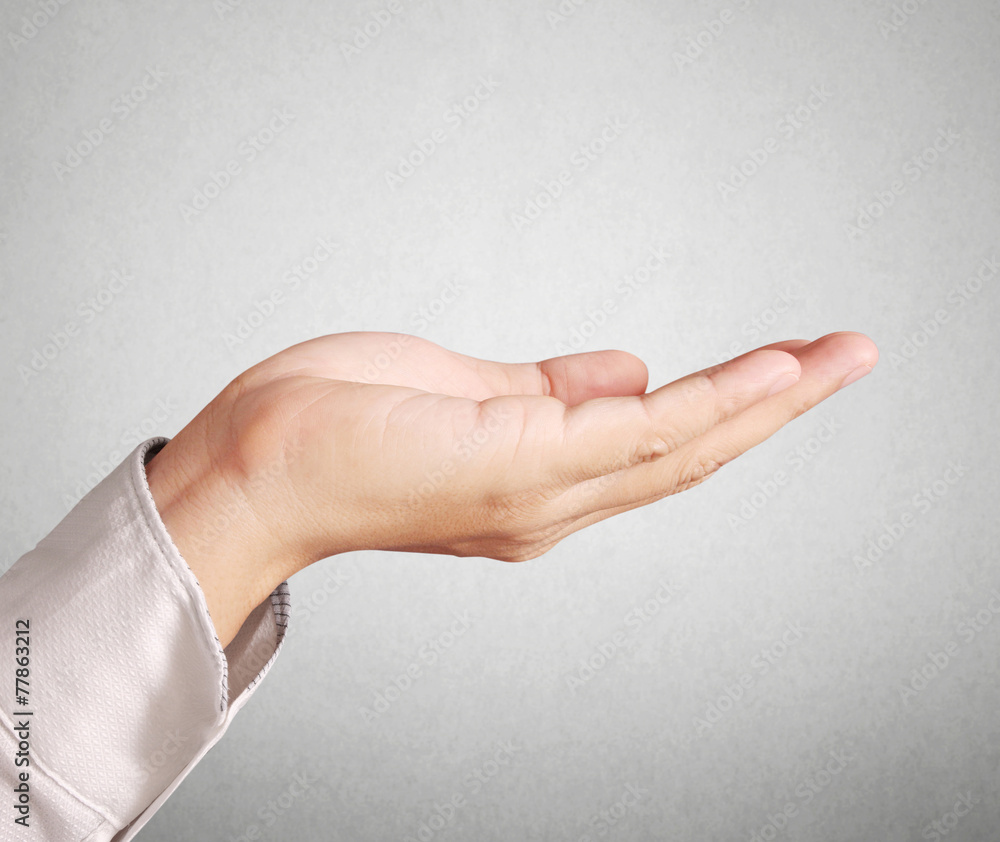 Open palm a hand gesture isolated on Stock Photo | Adobe Stock