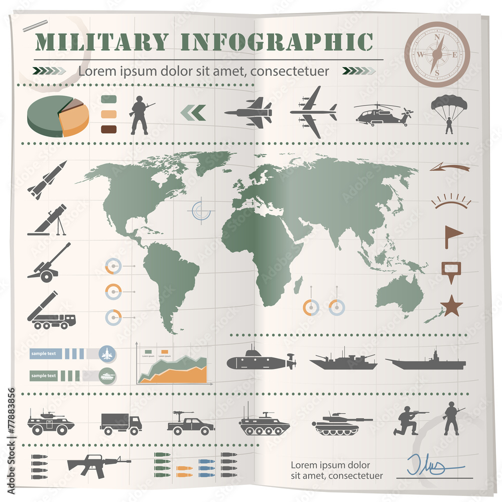 Military Infographic Stock Vector | Adobe Stock