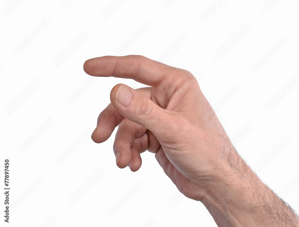 Mano apuntando,señalando,tocando algo. Stock Photo | Adobe Stock