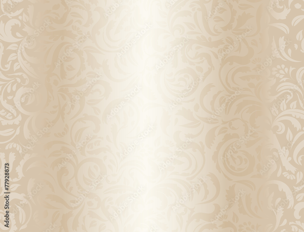 Luxury cream background with floral pattern Stock Vector | Adobe Stock