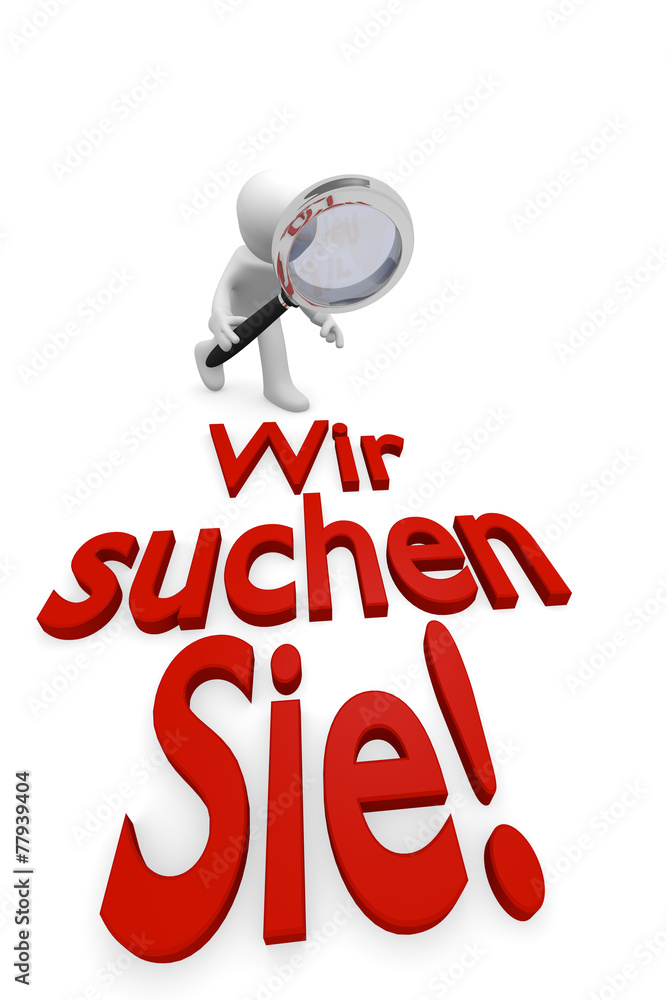 Wir suchen Sie! Stock-Illustration | Adobe Stock