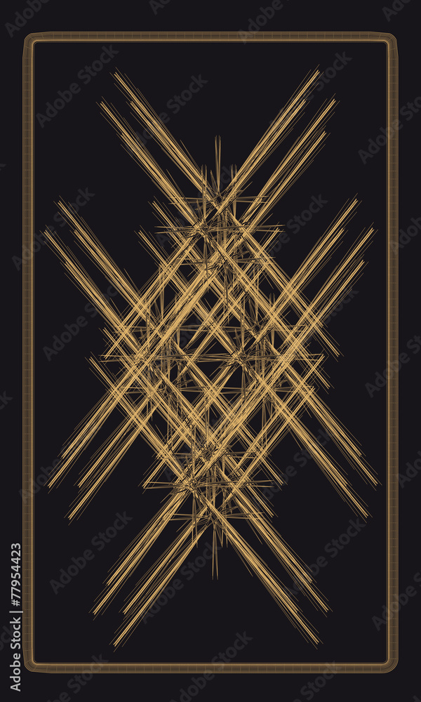 Tarot cards - back design, geometric pattern Stock Vector | Adobe Stock