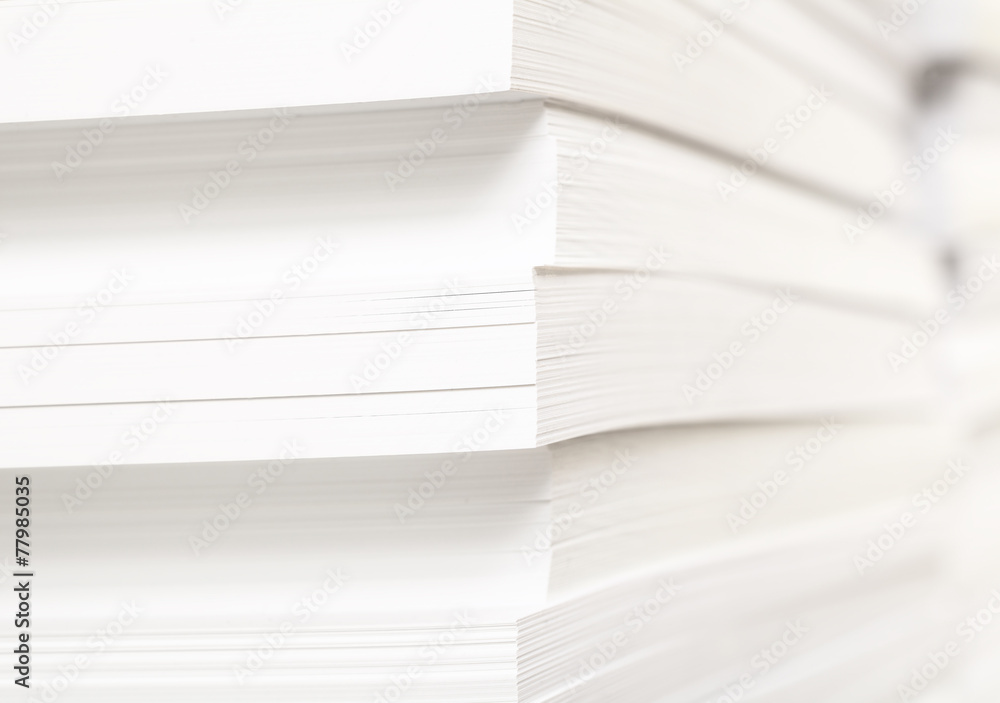 Stack of clean sheets for typographical printing Stock Photo | Adobe Stock