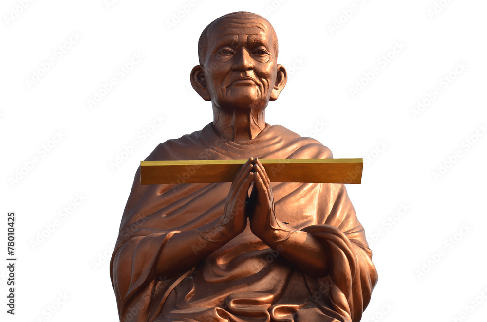 Somdej Toh statue at Wat Bot Temple in Pathumthani Stock Photo | Adobe ...